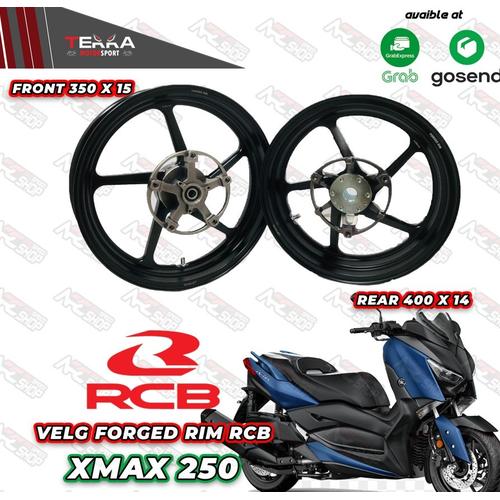 Jual Velg XMAX Original RCB Forged Wheel F 350x15 & R 400 x 14 Black ...