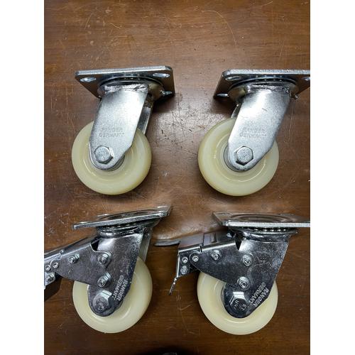 Jual Roda nylon 4 inch heavy duty ( 2 hidup 2 rem ) 1 set kapasitas 1 ...