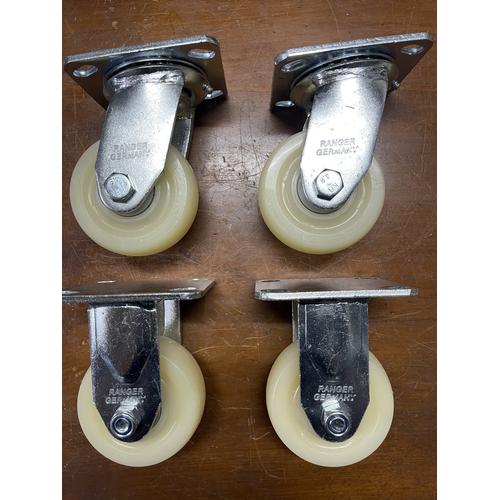 Jual Roda Troley Nylon 4 inch (2 hidup 2 mati ) 1 set kapasitas 1 ton ...