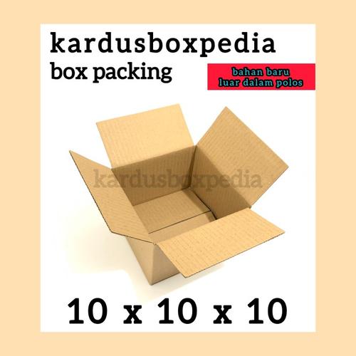 Jual corrugated box BARU 10x10x10 POLOS kardus/karton packing packaging ...