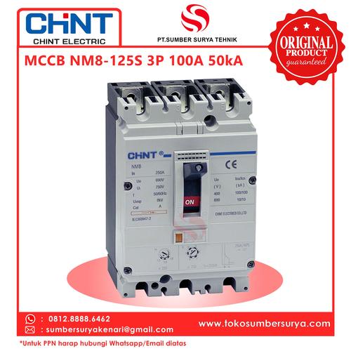 Jual MCCB NM8-125S / NM8125S 3P 100A 50kA Chint - Jakarta Pusat ...
