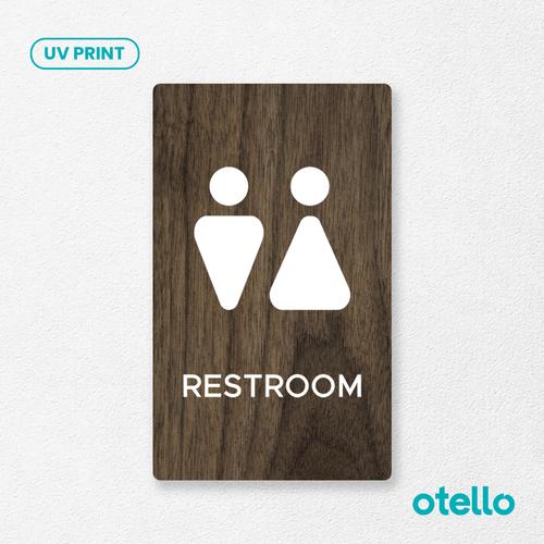 Jual Papan Tanda Restroom Sign Board Kayu Print Signage Papan Nama ...