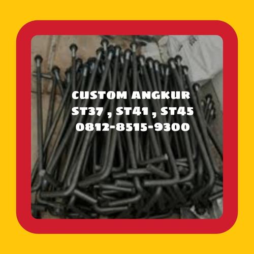 Jual angkur L besi beton m22x60x10cm / angkur l 7/8"x600x100mm hitam ...