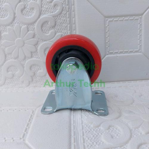Jual Roda PVC Triple S 3" Inch Mati / Troli Wheel Karet Red Double ...