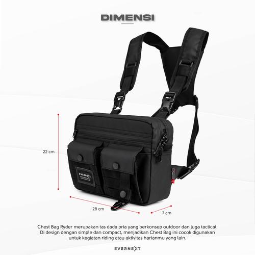Jual Tas Dada Fullblack ChestBag Waterproof Tas Biker Multifungsi ...
