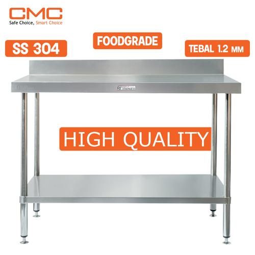 Jual Meja Stainless Dapur With Backsplash SS 304 Anti Karat Untuk ...