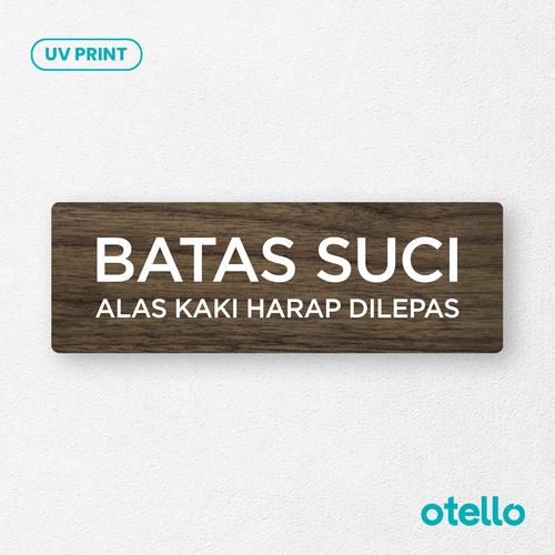 Jual Batas Suci Sign Board Kayu Print UV Signage Papan Label Mushola ...