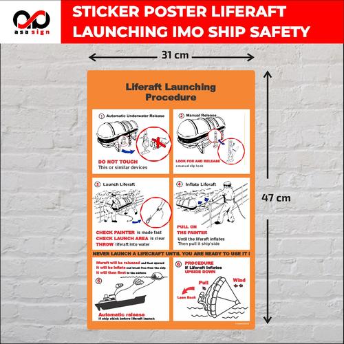 Jual STICKER POSTER LIFERAFT LAUNCHING IMO SHIP SAFETY - Kab. Sidoarjo ...