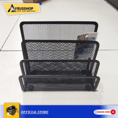 Jual Organizer Surat/Amplop/Bon/Nota/Letter Holder 3 Kompartemen Hitam ...
