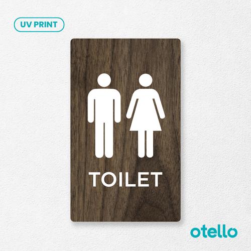 Jual Toilet Sign Board Kayu Print Signage Label Tempel Nama Ruangan ...