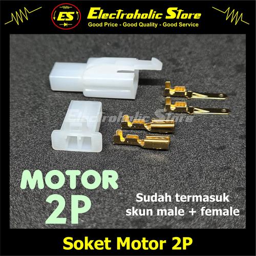 Jual Soket Motor 2P 2Pin 2 P 2 Pin Socket Connector Konektor - Kota ...