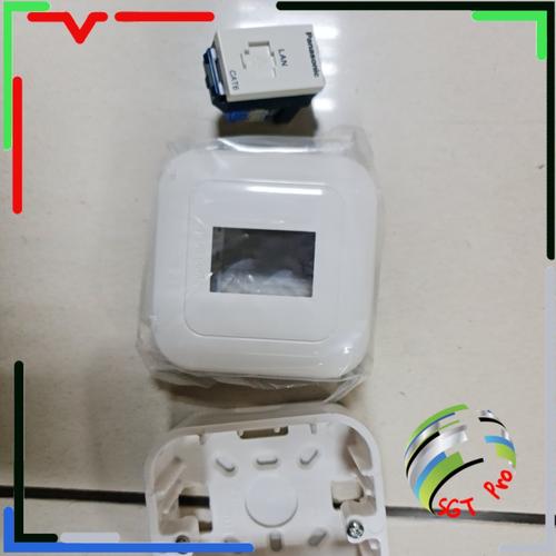 Jual Panasonic face plate 1 Hole include modular cat6 dan outbow ...