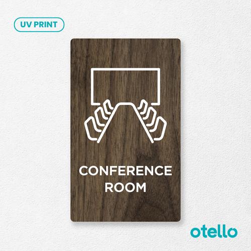 Jual Conference Room Sign Board Kayu Print Signage Label Nama Ruang ...