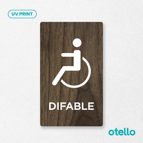 Jual Toilet Difable Disable Sign Board Kayu Print Signage Label ...