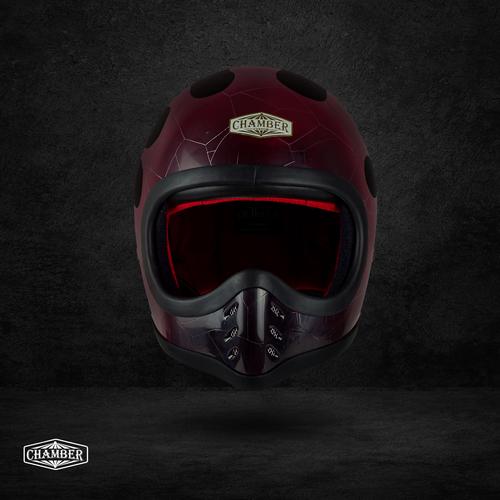 Jual CUSTOM HELMET SLIMMOTO LITE PATINA FLAMES CRACKING - Kota ...