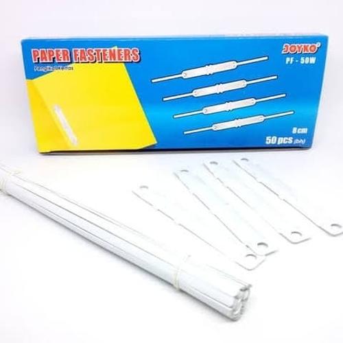 Jual Paper Fastener JOYKO Putih/Acco Plastik/Pengikat Penjepit Kertas ...