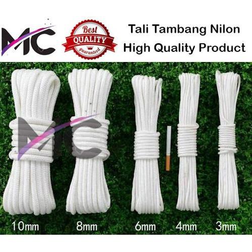 Jual Tali Tambang Kecil Nilon Nylon Rope 6mm 7mm 8mm Pengikat Barang ...