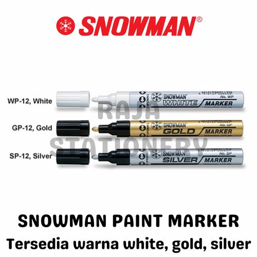 Jual Snowman Paint Marker Spidol Snowman Putih Gold Silver Permanent ...