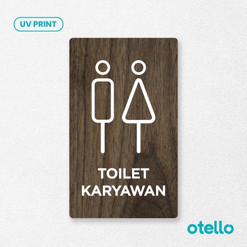 Jual Signage Toilet Karyawan Staff Sign Board Kayu Print Signage Papan ...
