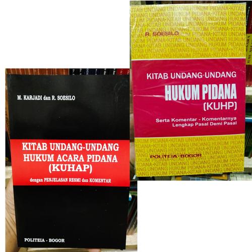 Jual Kitab Undang Undang KUHAP dan KUHP Dengan Penjelasan R Soesilo ...