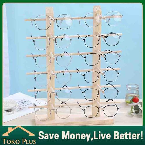 Jual Rak Kaca Mata Kayu Display tempat pajangan kacamata Murah - 2Row ...