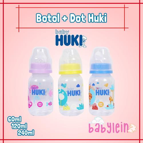 Jual Huki Baby Botol Susu 60ml / 120ml / 240ml Dot Nipple Gepeng ...