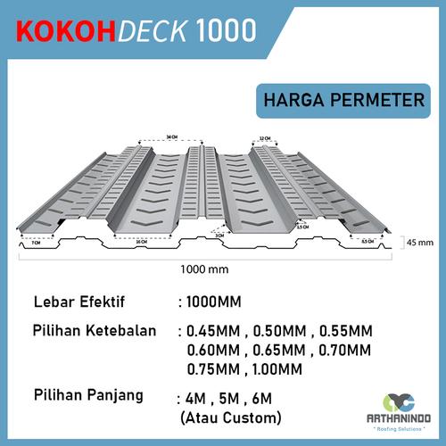 Jual Bondek/Rumah Atap/Floordeck/Bondeck/Kokohdeck - 0.45mm - Kab ...