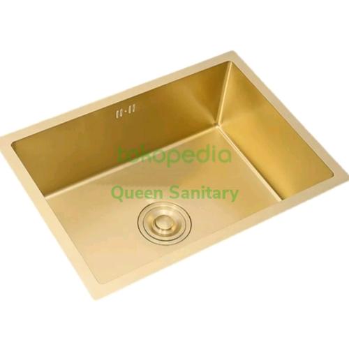 Jual Kitchen Sink Stainless 6045 GOLD /Bak Cuci Piring Warna Emas ...
