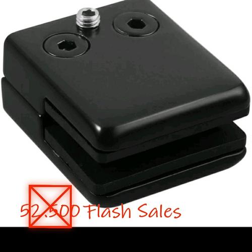 Jual Jepitan kaca stainless hitam glass clamp railing klem kaca black ...