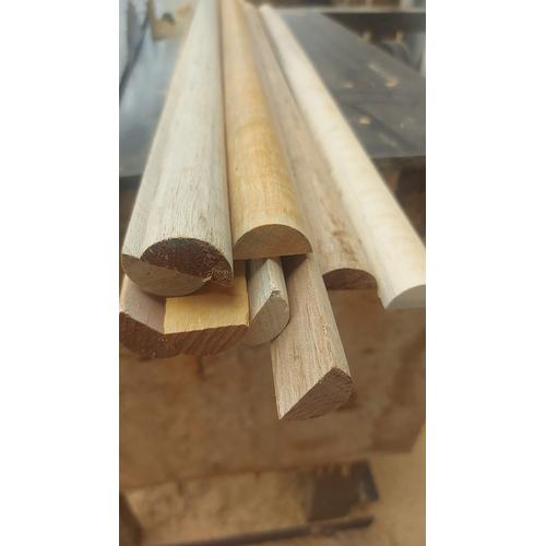 Jual kayu setengah lingkaran 27mm 3m/kayu lis profil/kayu setengah ...
