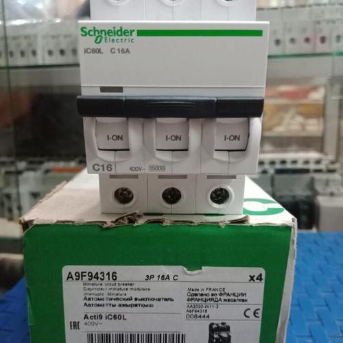 Jual MCB SCHNEIDER IC60L 3P 16A 15kA A9F94316 SNI SCHNEIDER ORIGINAL ...