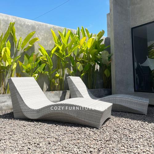 Jual POOL sun LOUNGER Rattan CHAIR - KASUR KURSI KOLAM SUNBED ROTAN ...