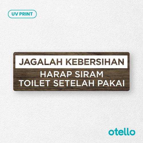 Jual Jagalah Kebersihan Toilet Sign Board Kayu Print UV Papan Label ...