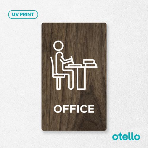 Jual Office Sign Board Kayu Print UV Signage Label Kantor Papan Nama ...