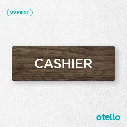 Jual Cashier Sign Board Kayu Print UV Signage Papan Label Kafe Restoran ...