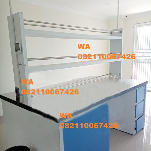 Jual Island Bench Laboratorium Meja Tengah Laboratorium dengan Rak HPL ...