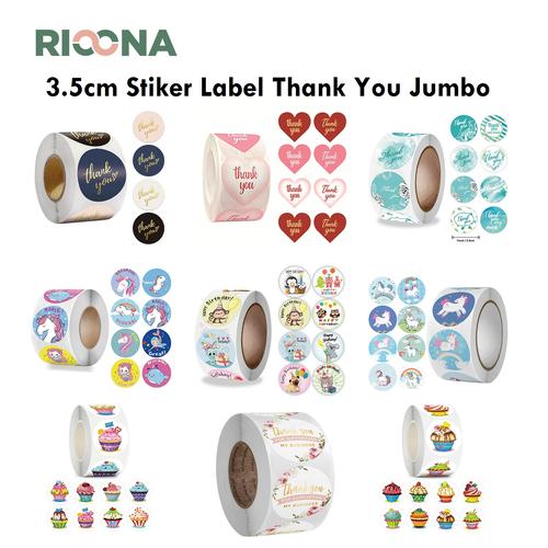 Jual Stiker Label Thank You Ukuran 3.8cm Stiker Label Jumbo - Big HB 10 ...