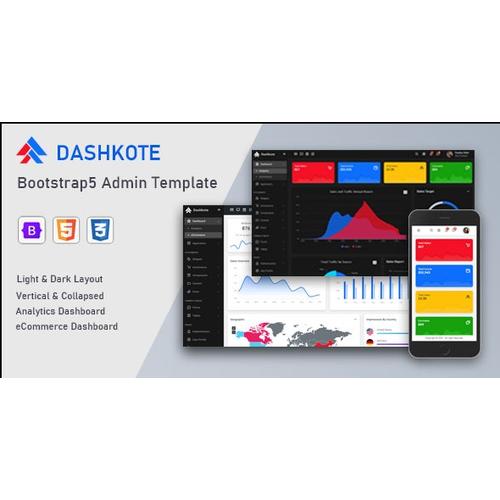 Jual Dashkote - Bootstrap 5 Admin Template - Jakarta Selatan - prime course | Tokopedia