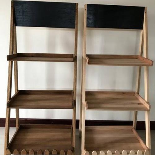 Jual rak display kayu 3 tingkat dengan papan tulis - Kota Bandung ...