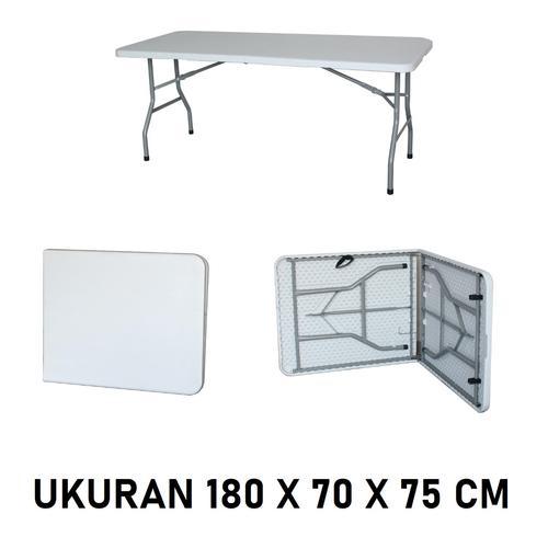 Jual Meja lipat kotak bulat plastik fiber rapat banquet makan cafe ...