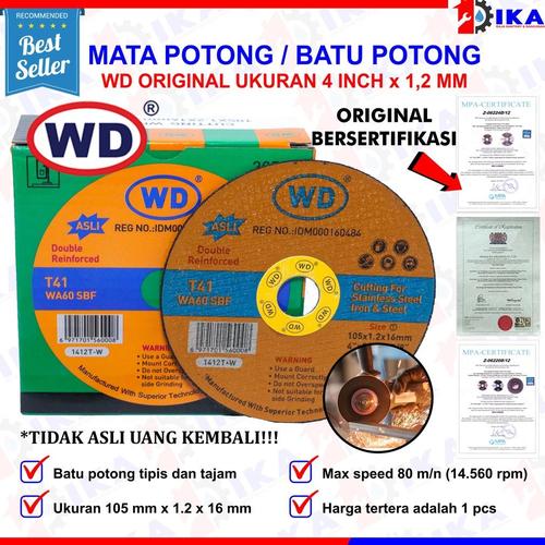 Jual Batu Potong Gerinda Asli Original WD 4" Murah Resibon WD / gurinda ...