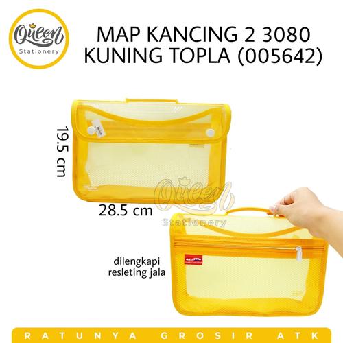 Jual 1 PCS MAP KANCING 2 3080 KUNING TOPLA / MAP JALA / TAS DOKUMEN - Kab. Bojonegoro - queen ...