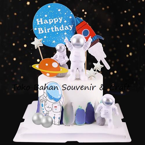Jual cake topper /dekorasi kue/ figure luar angkasa/ outer space ...