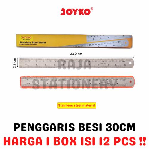 Jual JOYKO STAINLESS RULER 30CM PENGGARIS BESI JOYKO 30CM RL-ST30 ...