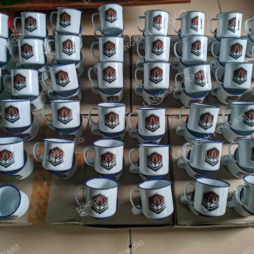 Jual Mug Custom Enamel 2 - Putih, Gambar 1 sisi - Kab. Temanggung ...