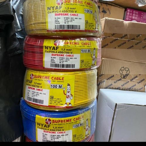 Jual kabel nyaf 1.5mm supreme @ 50meter - kuning hijau - Kota Tangerang ...