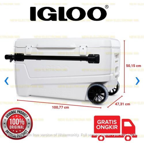 Jual Igloo Cooler Box 104 Ltr Sunset Glide Putih COOLER SUNSET GLIDE ...