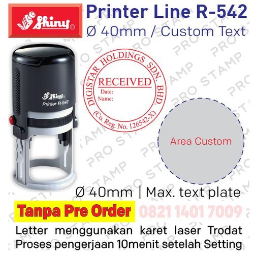 Jual Stempel Custom Otomatis Shiny R-542 /Stempel Otomatis Bulat R542 ...