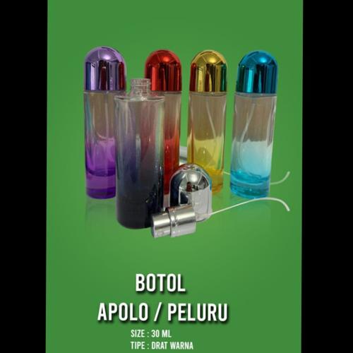 Jual Botol Parfum 30ml Drat tutup warna - Apollo warna - Botol Parfum ...