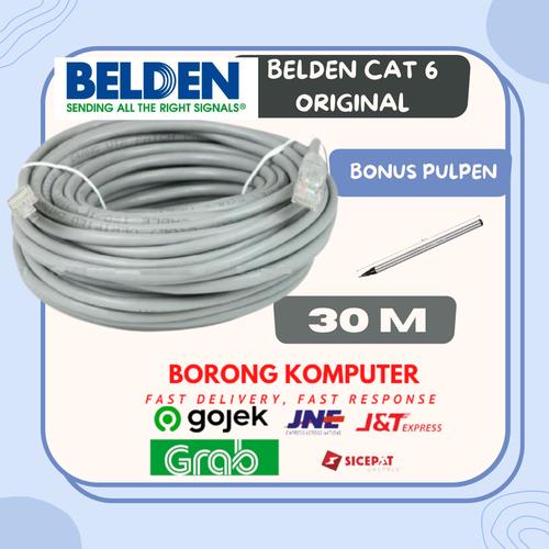 Promo Kabel Data UTP Belden Cat6 30 Meter SIAP PAKAI Lan Cable Cat 6 ...